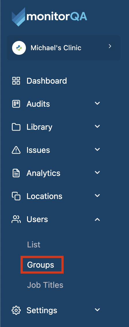 User Groups – MonitorQA