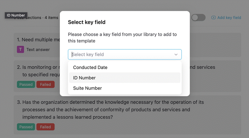 Key Fields – MonitorQA